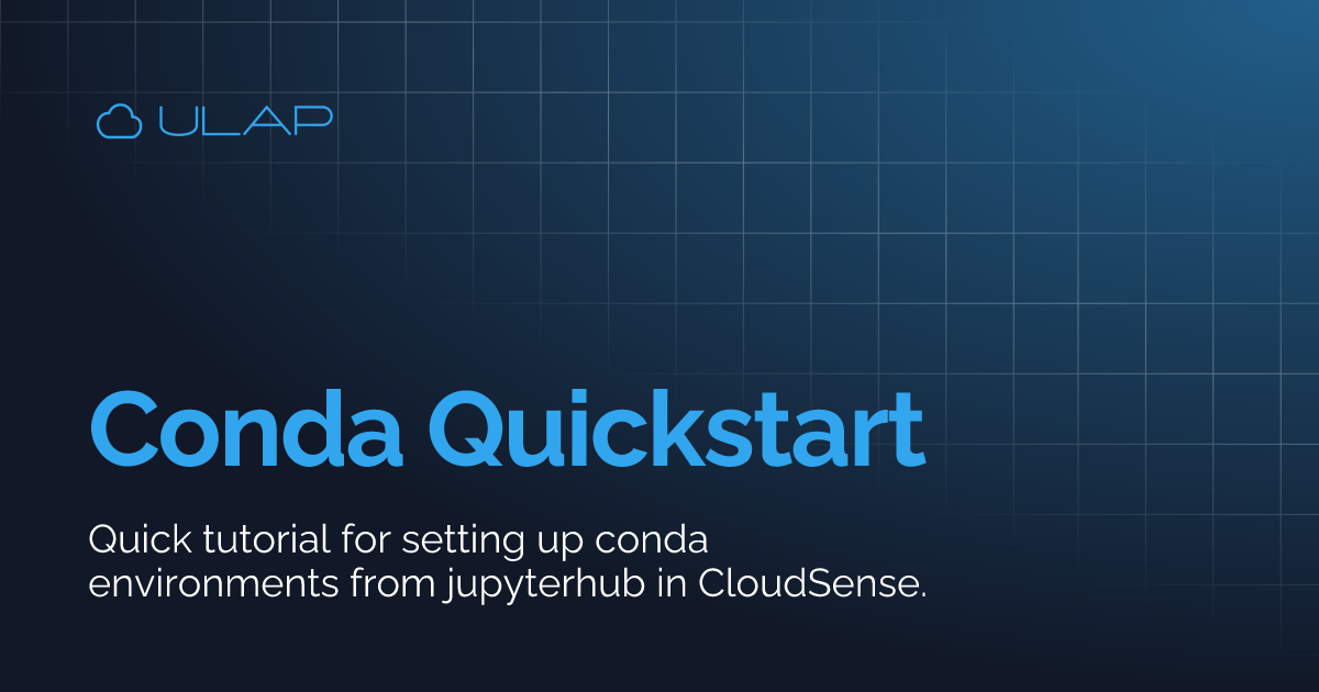 Conda Quickstart | Ulap Product Documentation