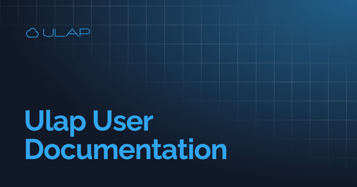 Ulap User Documentation | Ulap Product Documentation